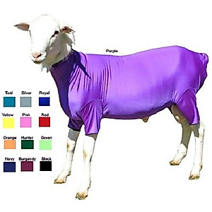 Sleazy Sleepwear Solid Lycra Lambajams Lamb Body Sheet Sleazy Sheep. Keeps Wool Clean and Tight. (Neon Green, Medium (90-120 lbs))