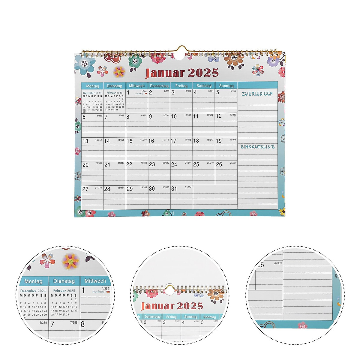 BESTOYARD 2025 Countdown Calendar Home Hanging Calendar Household Daily Use Calendar Sturdy Calendar Family Wall Calendar Wall Calendar Art Paper Dating Original Design Small Wall Calendar