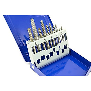 Forney 20512 Drill Bit Set, Industrial Pro Left Hand HSS Screw Machine Length Stubby, 1/16-Inch thru 5/16-Inch, 10-Piece