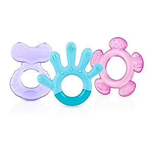 Nuby 3 Step Soothing Teether 3 Piece Set, BPA Free - Assorted Color
