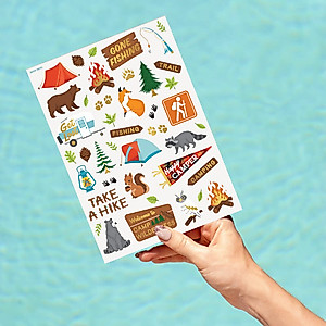 xo, Fetti Camping Party Supplies Temporary Tattoos - 44 Metallic Styles | Outdoor Wilderness Birthday, Forest Animals Favors, Gone Fishing Bday