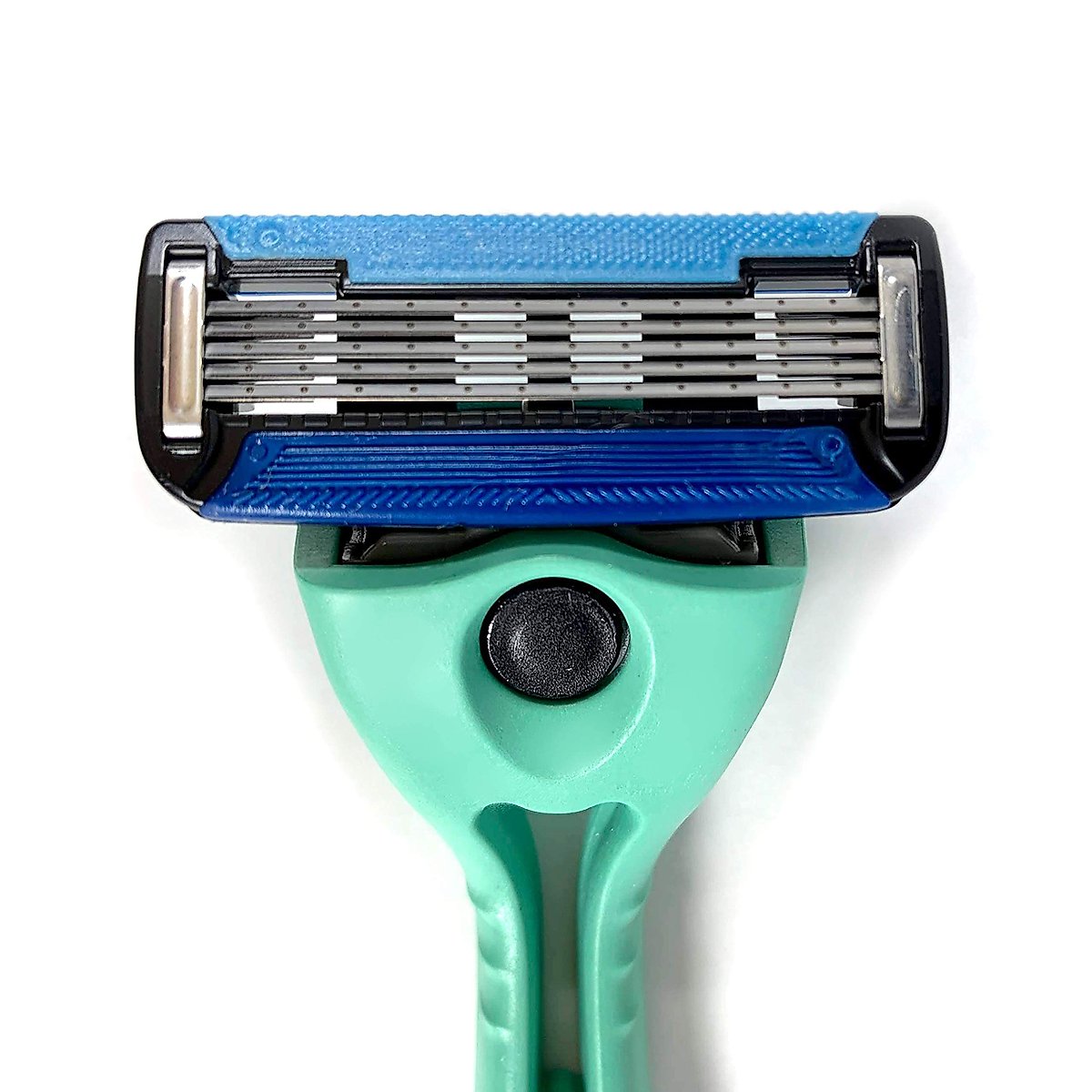 Preserve POPi Shave 5 Razor System Made with recycled Ocean Plastic, Neptune Green and Preserve POPi Shave 5 Replacement Cartridges for Preserve POPi Shave 5 Razor (4 Count) Bundle