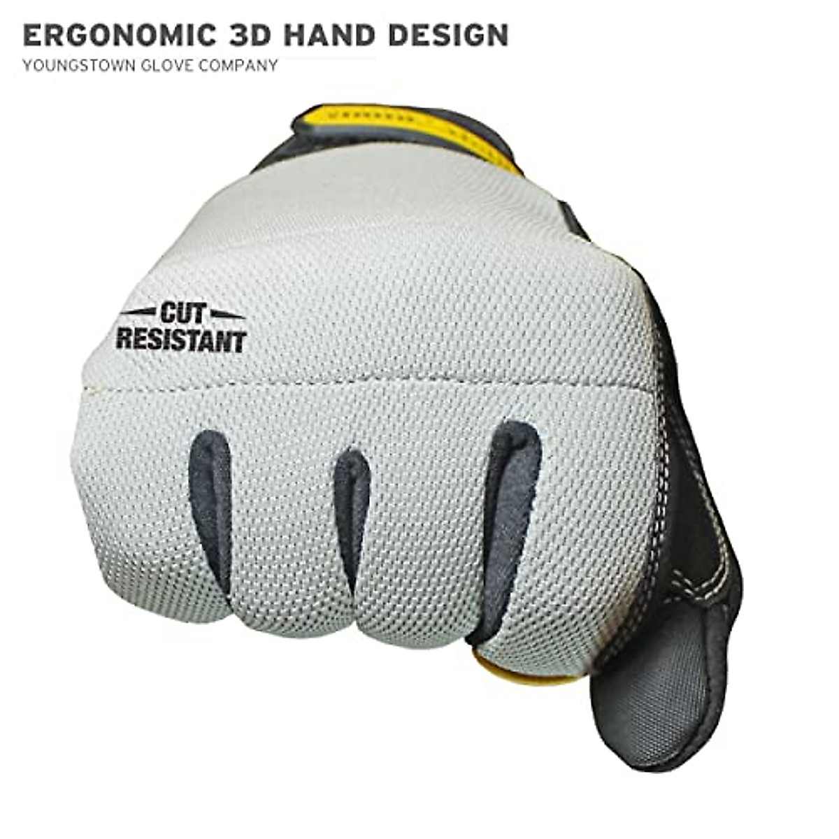 Youngstown Glove Company mens Kevlar Gloves, Gray, Large US