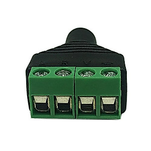 Cerrxian 3.5mm 4 Pole Female Jack Stereo Audio Video to 4 Screw Terminal Female Headphone Replacement Balum Converter Adapter (2-Pack)