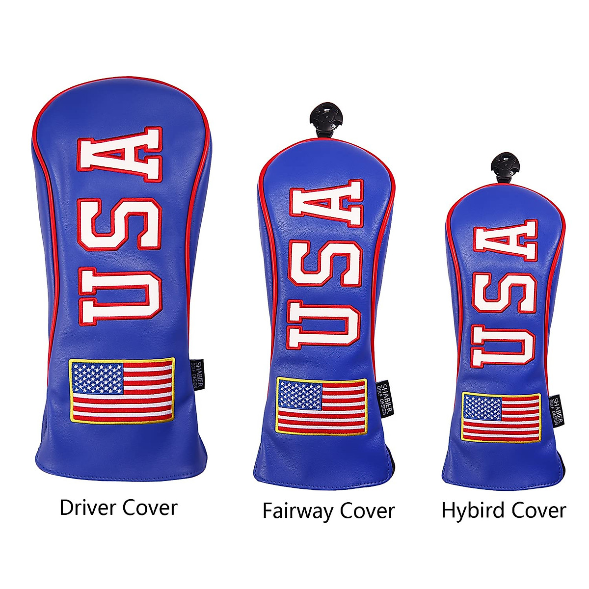 USA Stars and Stripes White Vintage Retro Patriotic Driver Fairway Hybird Wood Cover (Hybird Cover)