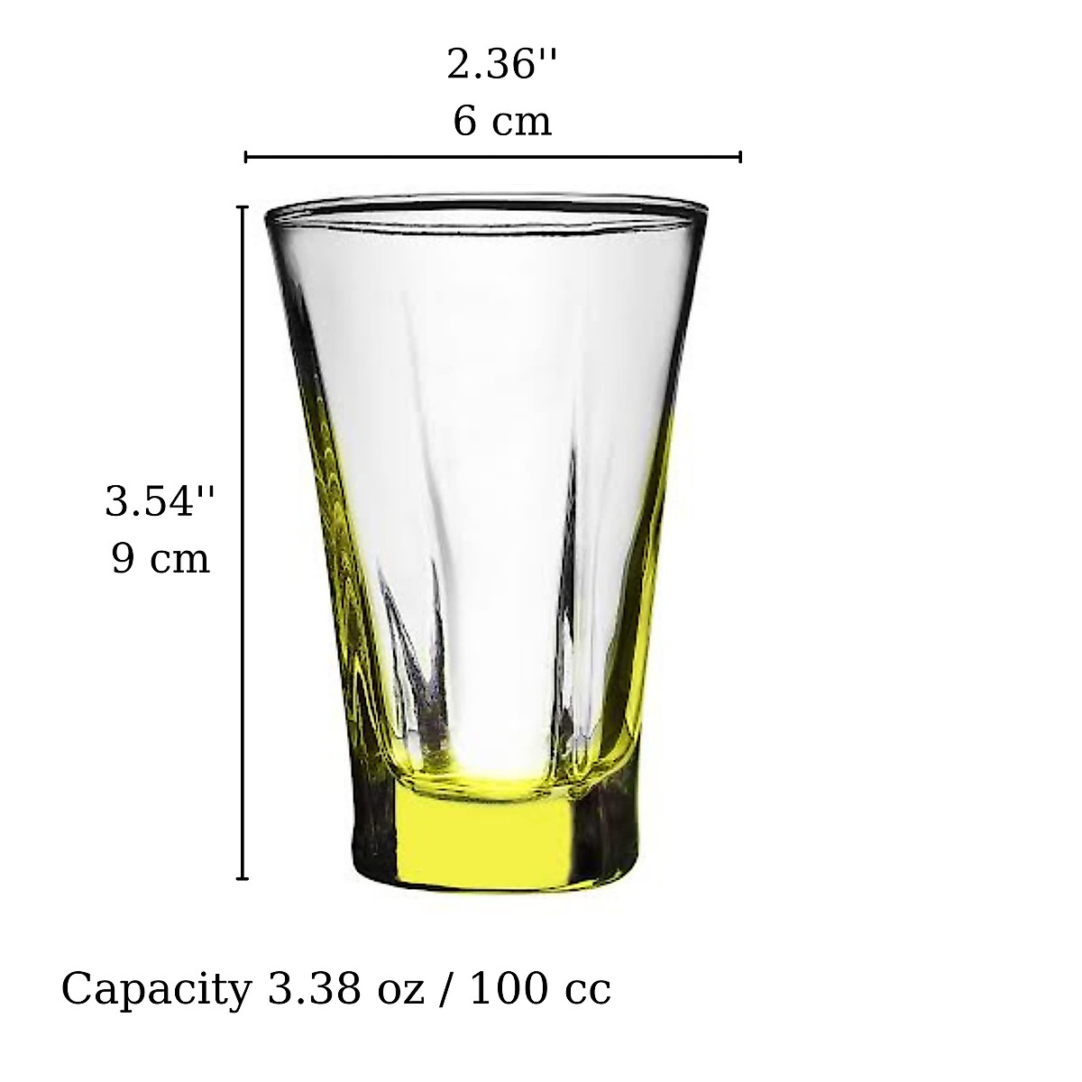 DESTALYA Shot Glasses 3.38 fl oz, Clear Heavy Base Shot Glass Set of 6, Shot Glass for Tequila Whiskey Liqueurs Vodka and Espresso, Small Shot Glass Set for Wedding Party (Berkay Glass Set)