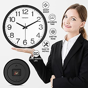 Totholztri Wall Clock 13 inch Including AA Battery and Hook