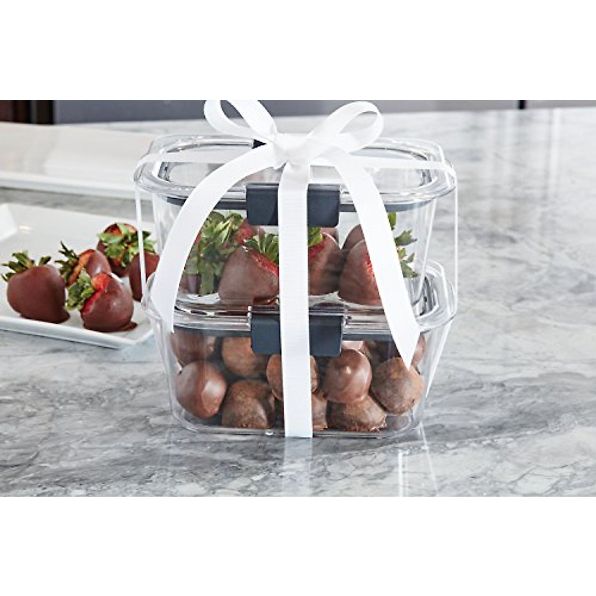 Rubbermaid Brilliance Food Storage Container, Medium Deep, 4.7 Cup, Clear 2024349