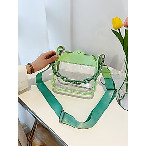 Clear Bag for Women Clear Handbag Concert Bag Stadium Approved Clear Purse Shoulder Crossbody Bag Satchel Hobo Bag