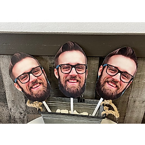 Face on a Stick, Custom face Cutout, Party Prop, Fat Face, Head Cutout, Fan Face, Wedding, Bachelor, Graduation, 6pcs, Option for More