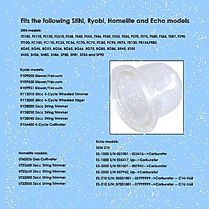 Poweka New Pack of 5 Replace Primer Bulb Bulbs Pump Compatible with Ryobi Craftsman Homelite P/n 561635001 Zama 0057003 0057004 Echo 12538108660