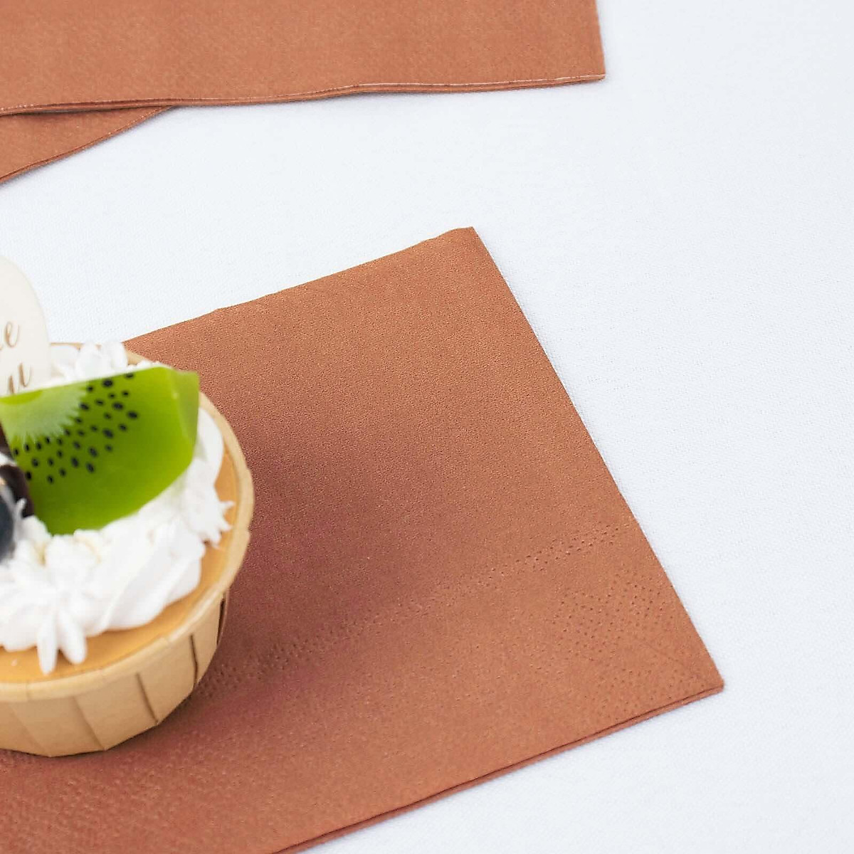 Tableclothsfactory 50 Pack | 2 Ply Soft Terracotta Dinner Party Paper Napkins, Wedding Reception Cocktail Beverage Napkins