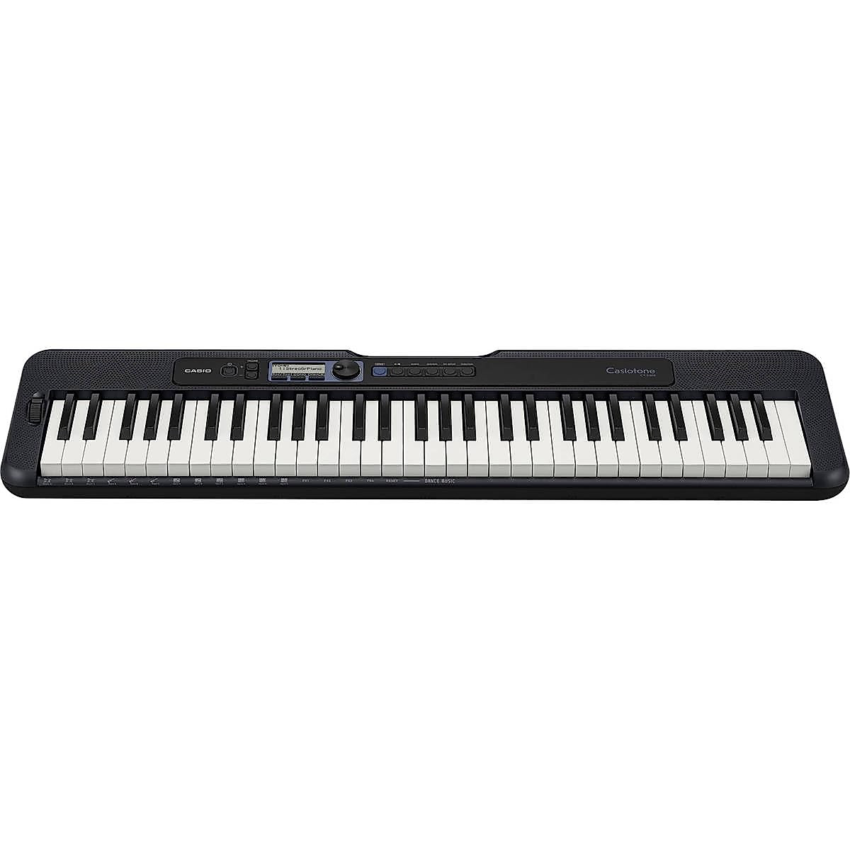 Casio CT-S300 61-Key Digital Piano Style Keyboard with Touch Response, Black Bundle with Stand, Studio Monitor Headphones, Sustain Pedal