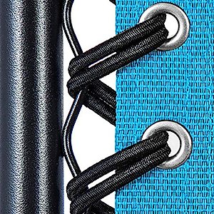 Garneck 8pcs Chair Replacement Cords, Deck Chair Rope, Deck Chair Accessories Chaise Longue Rope Chaise Elastic Rope Recliner Parts(Black)