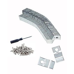 Silver Table Top Fasteners with Screws, Table Top Connectors Set of 24/48/96 Packs (Include 24/48/96 Clips,24/48/96 Screws) (96)