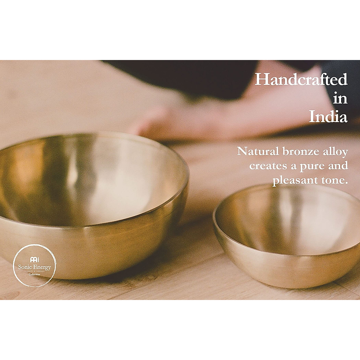 Bronze Singing Bowl with Felt Ring and Cover, Energy Series — MADE IN INDIA — For Meditation, Yoga and Sound Healing Therapy, 2-YEAR WARRANTY