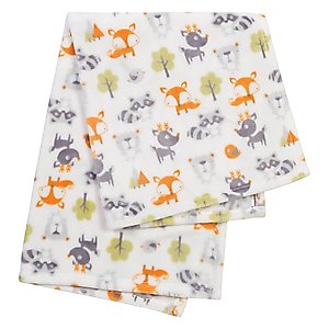 Trend Lab Plush Baby Blanket, Green Forest Pals