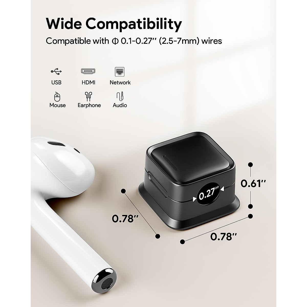 8 Pack Magnetic Cord Organizer, Cable Smooth Adjustable Easy Secure Cable Management, Wire Holder Keeper Organizer, Hide Or Organize Phone USB Charger Cable for Home,Office,Car,Desk,Nightstand