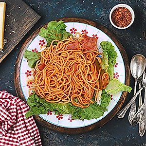 Farielyn-X 6 Pack Porcelain Dinner Plates - 10.5 Inch Diameter - Pizza Pasta Serving Plates Dessert Dishes - Microwave, Oven, and Dishwasher Safe, Scratch Resistant - Set of 6