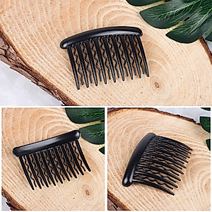 WBCBEC 18 Pieces Plastic Teeth Hair Combs Tortoise Side Comb Hair Accessories for Fine Hair