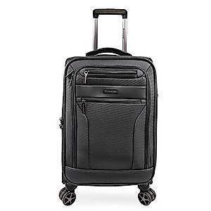 Brookstone Luggage Harbor Spinner Suitcase, Dark Charcoal, Carry-On
