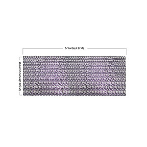 Bestway Lace Sequin African Lace Fabric 5 Yards Handcut Lace Luxury Nigerian Wedding Party Asoebi Fabrics Material (Purple)