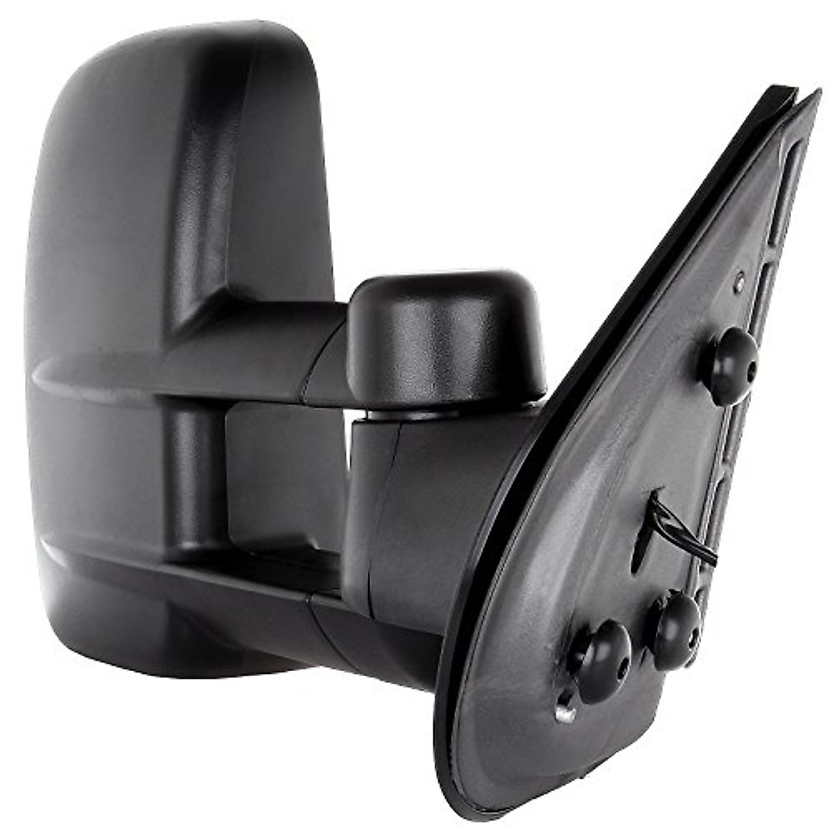 QUALINSIST Tow Mirrors Fit for 2008-13 for Chevy Silverado/Sierra 1500 Towing Mirrors With Power Adjusted Heated Without Turn Signal Light Black Housing 2PCS LH and RH Side