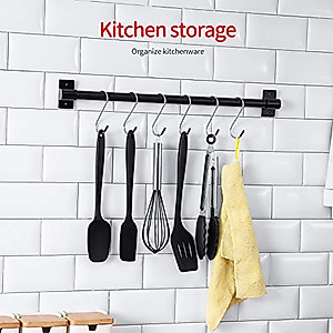 NewFamily 24-Pack S Hooks for Hanging,S Hooks Heavy Duty for Hanging Clothes,S Hook for Kitchen,Wardrobe,Work Shop,Bathroom,Garden,Office