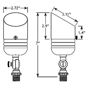 VOLT Fat Boy 12V Brass Outdoor Spotlight (Bronze) with Ground Stake