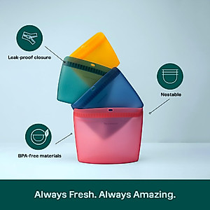 Tupperware Ultimate Silicone 4-Bag Food Storage Set