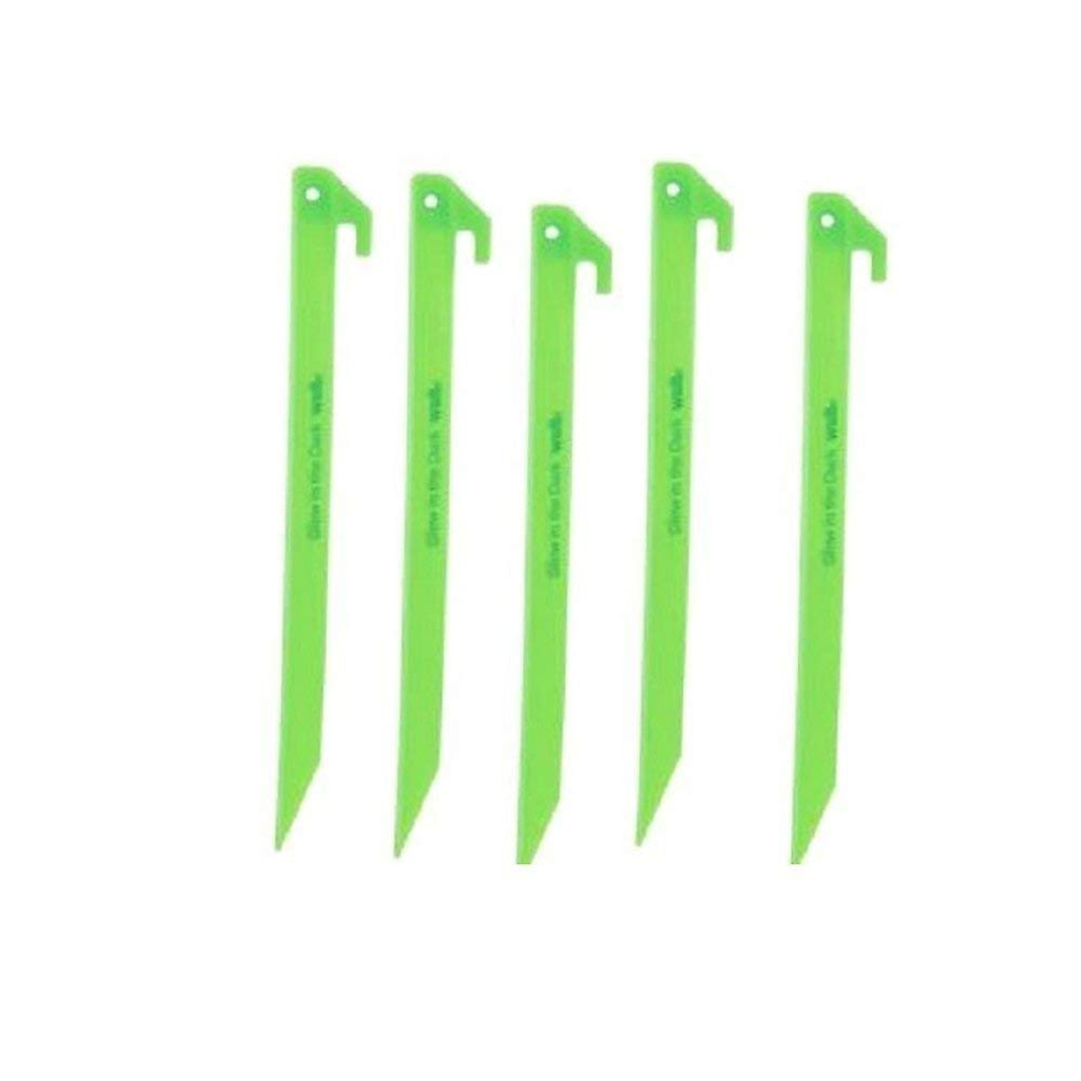 5-PACK of 12" Glow-In-The-Dark Tent Stakes