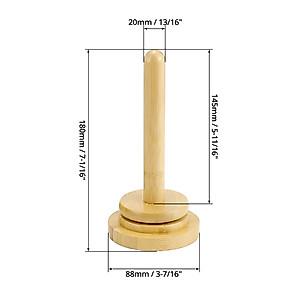 QWORK Wood Yarn Holder with Twirling Mechanism Classic - Convenient and Stylish Storage Solution for Craft & Sewing Supplies - Natural Wood, 7x4 inches, 2 Pack