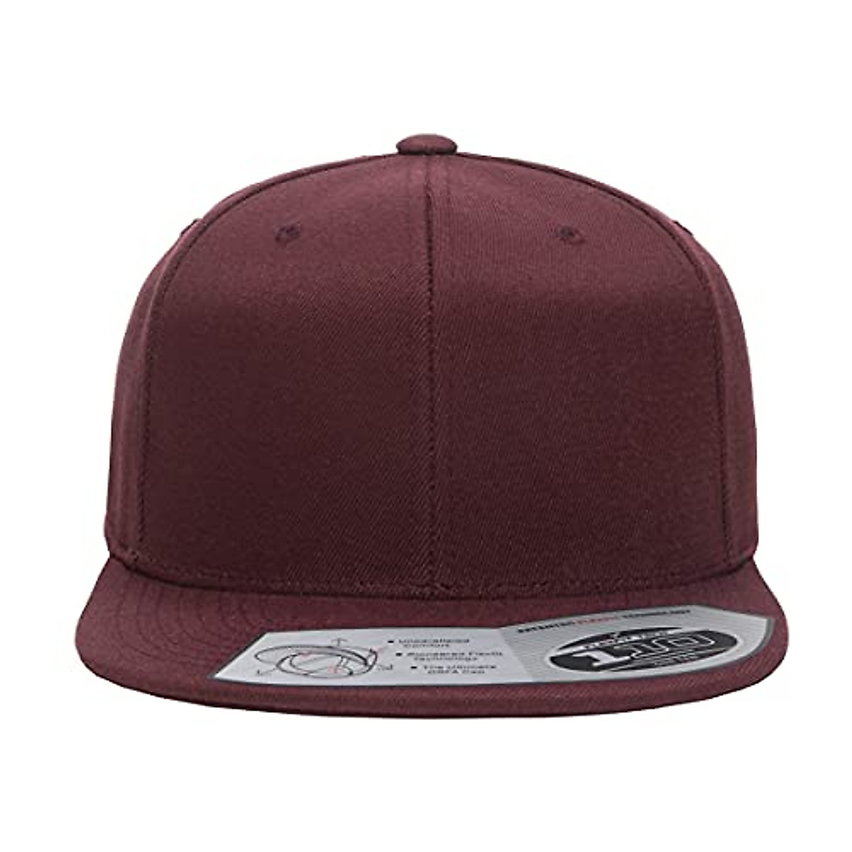 Flexfit Mens 110 Classic Snapback Baseball Cap, Maroon