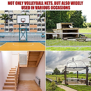 Professional Volleyball Net Outdoor Sand, Grass Volleyball Nets for Backyard, Portable Beach Kids Badminton Net Pro Volleyball Practice Net Set 32X3FT Indoor Volleyball Net for Pool Inground, No Poles