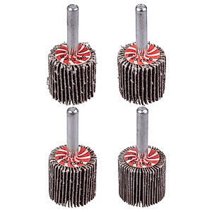 Rocaris 40 Pack Flap Wheel 1" x 1", 1/4" Mounted Shank Aluminum Oxide Grit# 60,80,120,240 for Drill