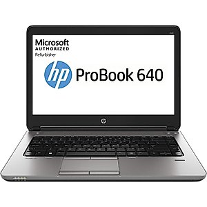 HP ProBook 640 G1 14" Laptop, Intel Core i5, 8GB RAM, 128GB SSD, Win10 Home (Renewed)