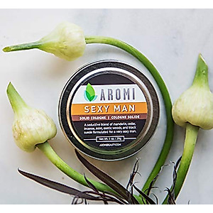 Aromi Solid Cologne | Best Men's Fragrance, Affordable Cologne for Travel, Small Men's Gift, Stocking Stuffer, Manly Gift Idea, Mint, Mandarin, Woods, 1 oz, (Sexy Man)