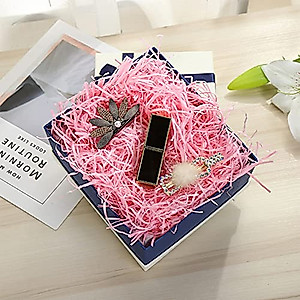 PEVOGON Pink Easter Grass Raffia Filler Paper Shreds for Easter Basket Gift Packaging Filling Egg Stuffer Party Supplies Decoration, 200G