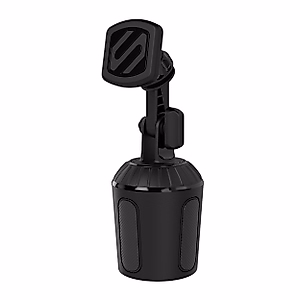 Scosche MAGCUP2M-SP1 Magnetic Cup Phone Holder Mount for Mobile Devices, Adjustable Universal Base for Most Vehicle Cupholder Sizes, Black