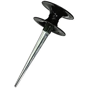 Rocky Mountain Goods Hose Guide Spike - Keeps Garden Hose Out of Flower beds - Zinc Coated Rust Free Long Metal Spike - Sturdy Heavy Duty Design - Color Blends with Yard (1)