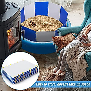 Chicken Brooder Start Kit - Safe Reusable Chicken Brooder Box with Dense Holes on Hollow Corrugated Boards and Small Snap Rings for Chicks Ducklings (Blue & White)