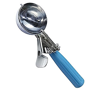 1 Pcs Stainless Steel Ice Cream Scoop Set Dishers Scoops Cookie Scoop Set Food Scoop, Blue Handle (2.48 Inch)