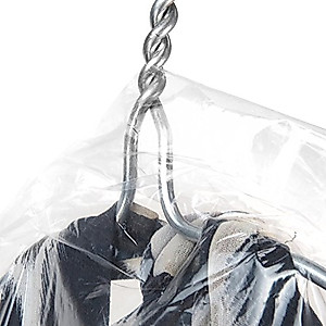 HANGERWORLD 20 Clear 72inch 80 Gauge Dry Cleaning Laundrette Polythylene Garment Cover Protector Bag