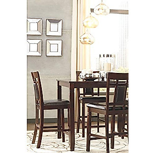 Signature Design by Ashley Bennox 5 Piece Counter Height Dining Set, Includes Table & 4 Barstools, Brown