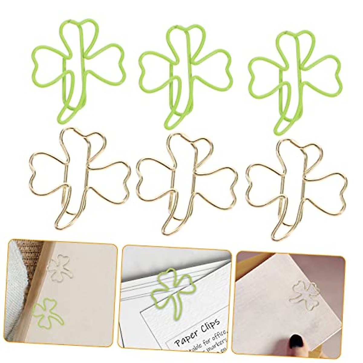 NOLITOY 45 Pcs Clover Paper Clip Metal Folder Colored Paper Clips Photo Binder Rustproof Paper Bookmark Clips Decorative Paper Clips Creative Paper Clip Note Clips Bookmark Clips Gift Mini