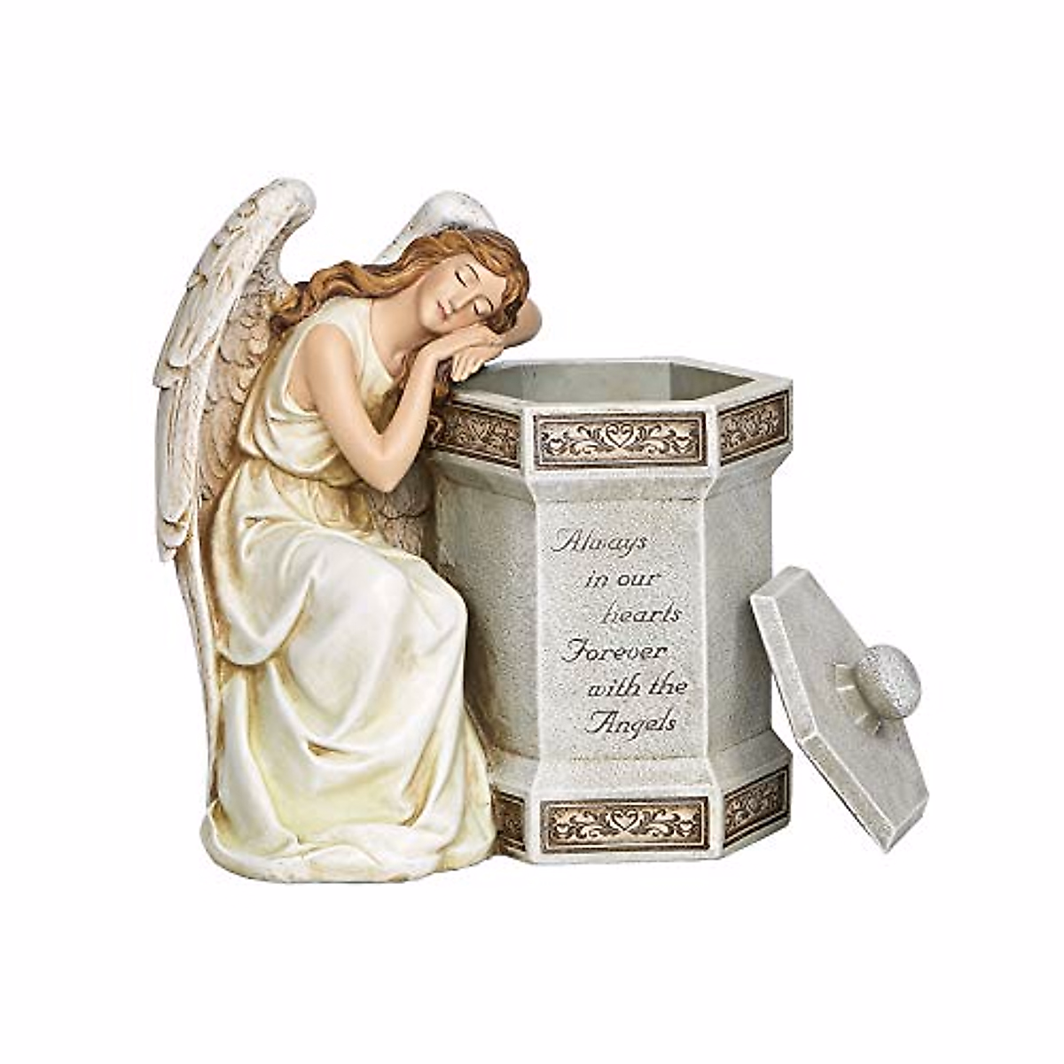 Joseph's Studio by Roman -11.75" H Garden Angel with Memorial Box, Outdoor Memorial Decor