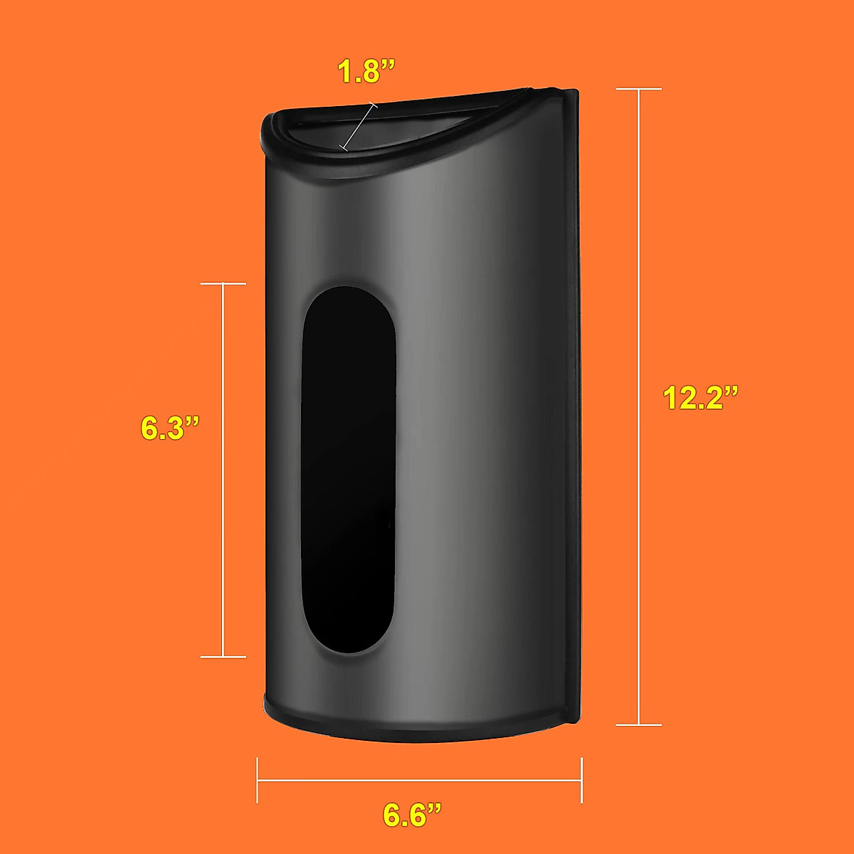 Upgraded Self-Adhesive Grocery Plastic Bag Holder, Betterya Bag Holder and Dispenser for Plastic Bags - Easy Wall Mount Bag Saver - Stainless Steel Matte Black