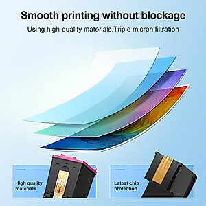 WEKVA Remanufactured Ink Cartridge Replacement for HP Ink 63 63XL Works for HP OfficeJet 3830 4650 4655 5255 5258 5200 3833 Envy 4520 4512 DeskJet 1112 2130 3630 3633 Printer (1 Black,1 Color,2 Pack)
