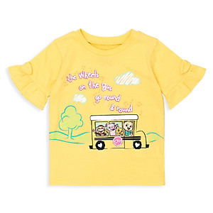 CoComelon JJ Infant Baby Girls 3 Pack T-Shirts 24 Months White