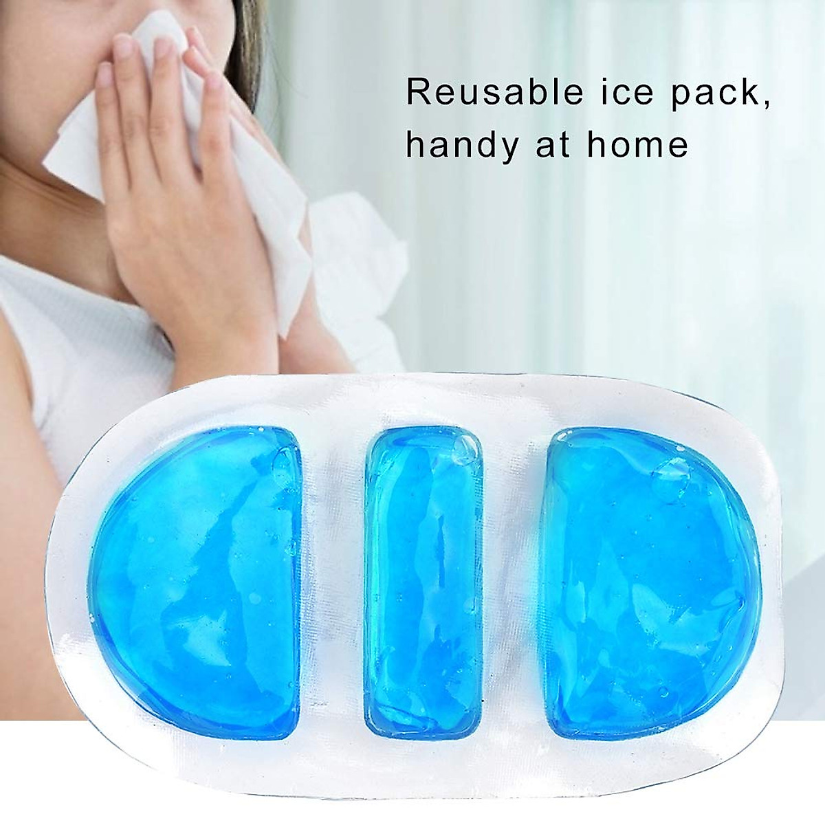 Small Gel Ice Packs for Injuries Reusable 4.3'' x 2.6'', Durable Gel Ice Packs, Flexible Cold Packs Cold Compress for Keeping The Nose, Face, or Fingers Cool Injury
